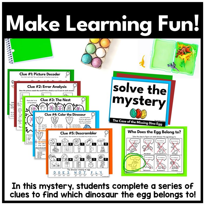 Dinosaur Math Mystery 5th Grade | Adding & Subtracting Decimals