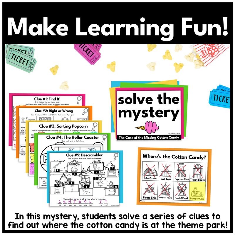 Theme Park Math Mystery 3rd Grade | Rectilinear Area