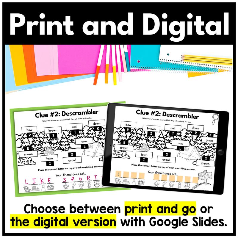 4th Grade Camping Math Mystery Area & Perimeter Review - The Lifetime ...