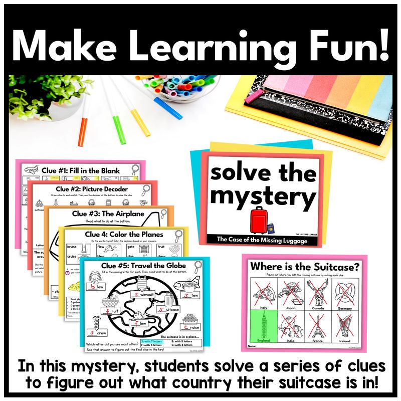 1st Grade Pilot Math Mystery Graphing - The Lifetime Learner