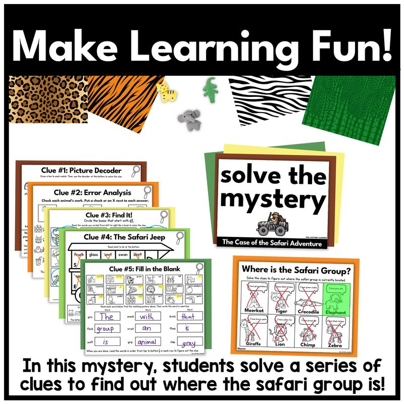 1st Grade Safari Math Mystery True or False Equations - The Lifetime ...