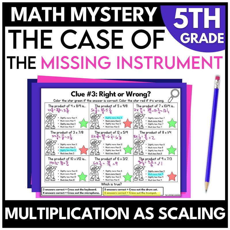 5th Grade Rock Star Math Mystery Multiplication as Scaling - The ...