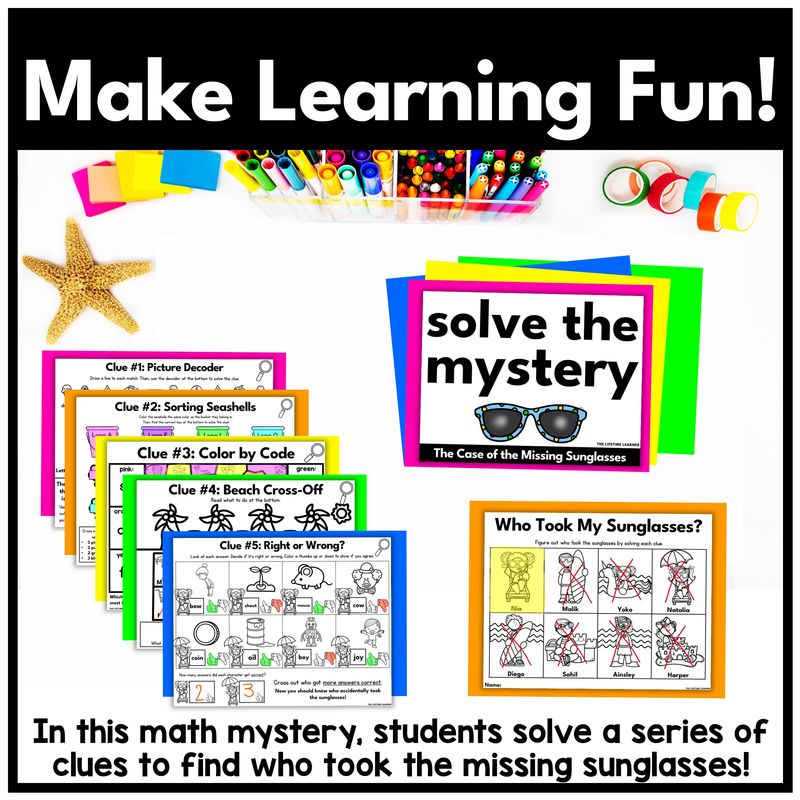 Summer Math Mystery 3rd Grade | Math Review