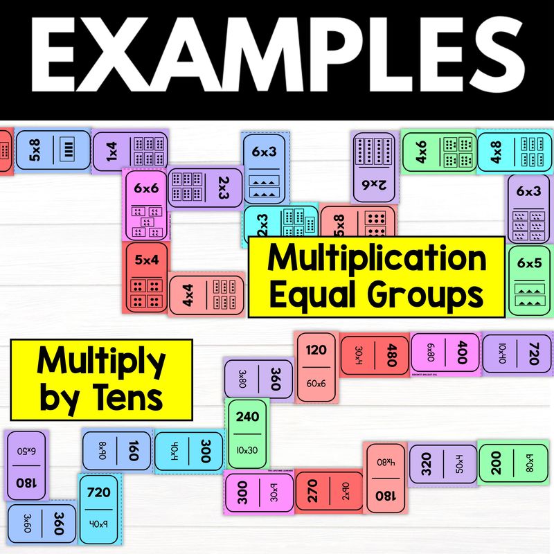 3rd Grade Math Domino Games | Hands On Math Activities