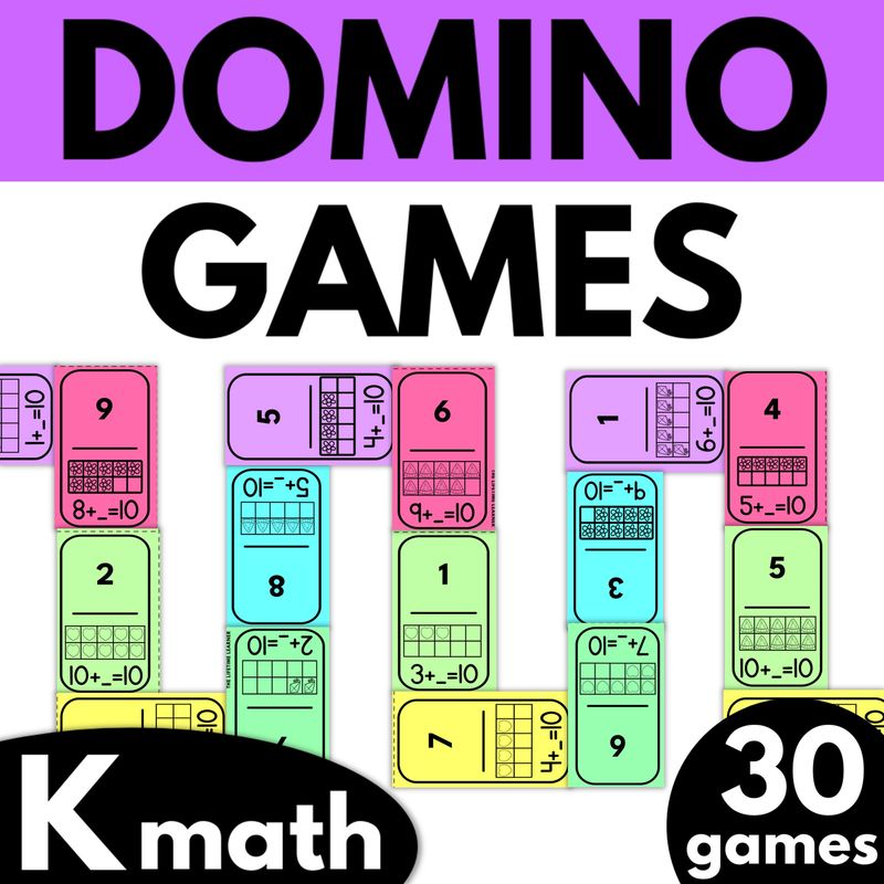 Kindergarten Math Domino Games | Hands On Math Activities