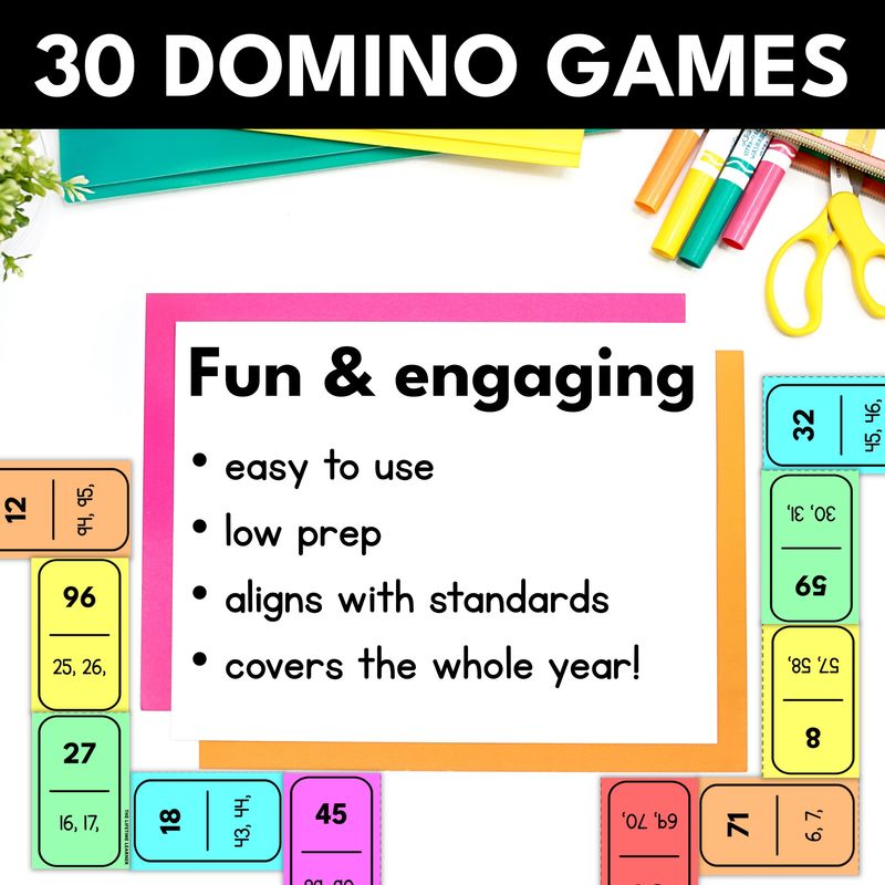 Kindergarten Math Domino Games | Hands On Math Activities