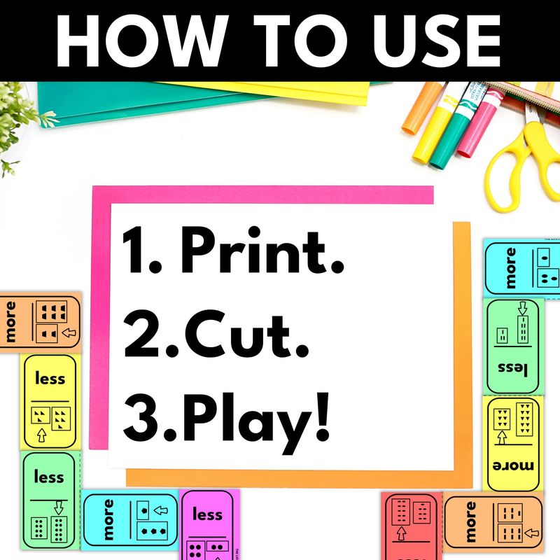 Kindergarten Math Domino Games | Hands On Math Activities