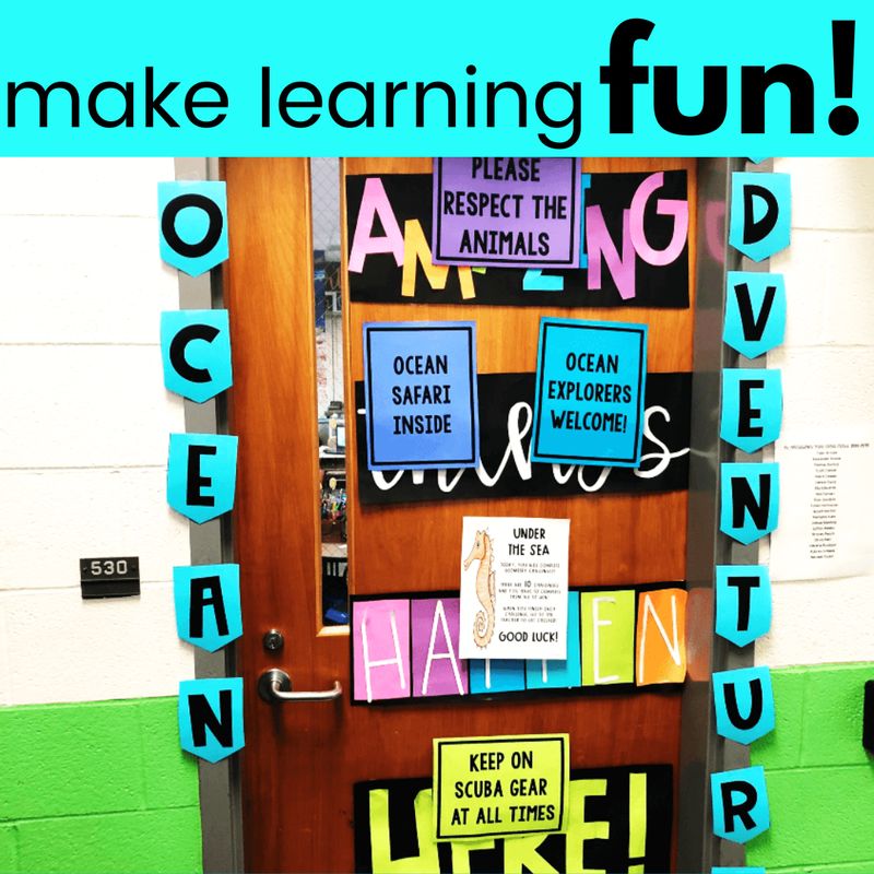 Kindergarten Ocean Classroom Transformation Name Shapes - The Lifetime ...