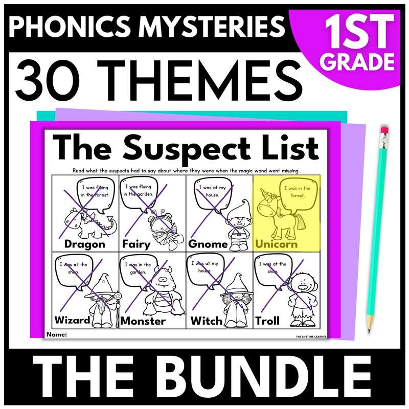 1st Grade Phonics Mystery Bundle