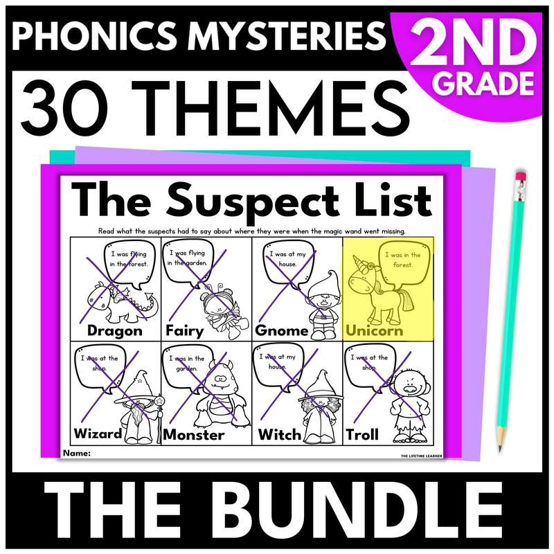 2nd Grade Phonics Mystery Bundle