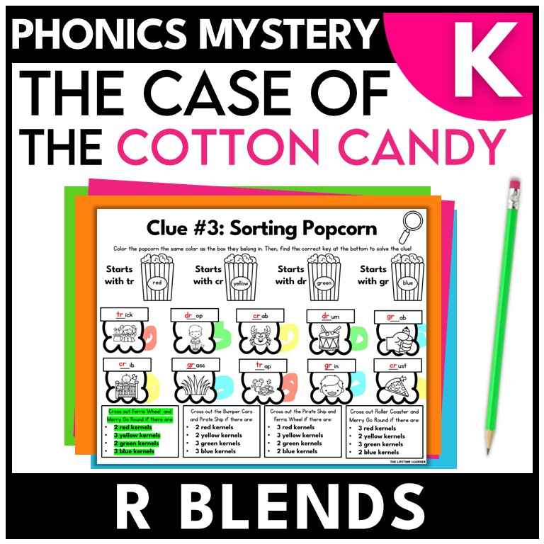 Theme Park Phonics Mystery Kindergarten | R Blends