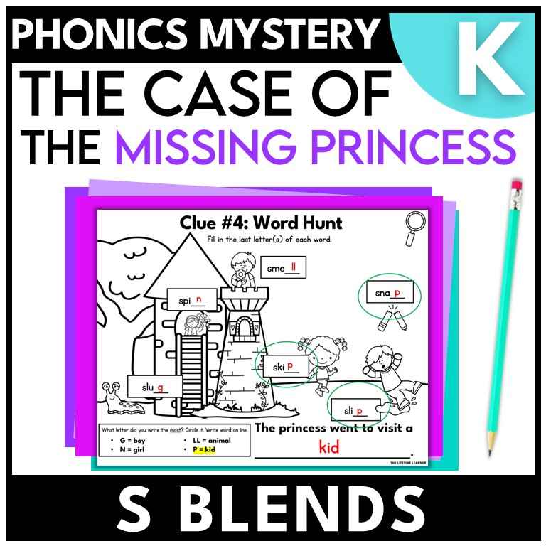 Fairy Tale Phonics Mystery Kindergarten | S Blends