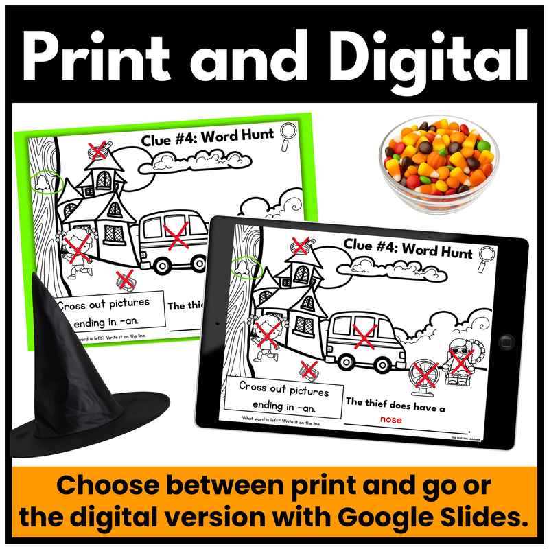 Halloween Phonics Mystery Kindergarten | Reading Game