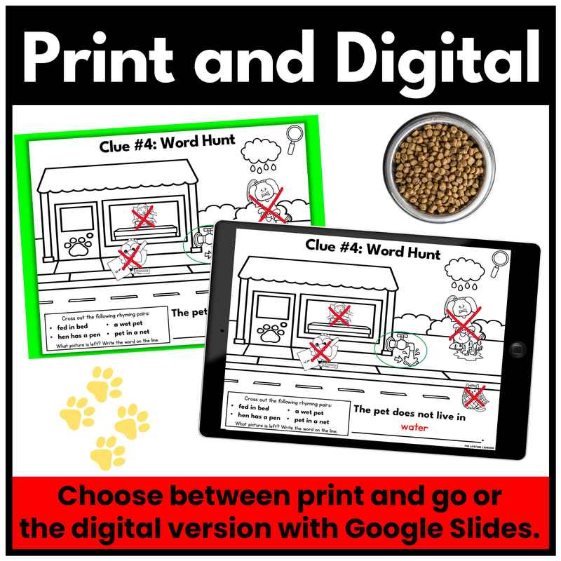 Pet Phonics Mystery Kindergarten | CVC Short E Words