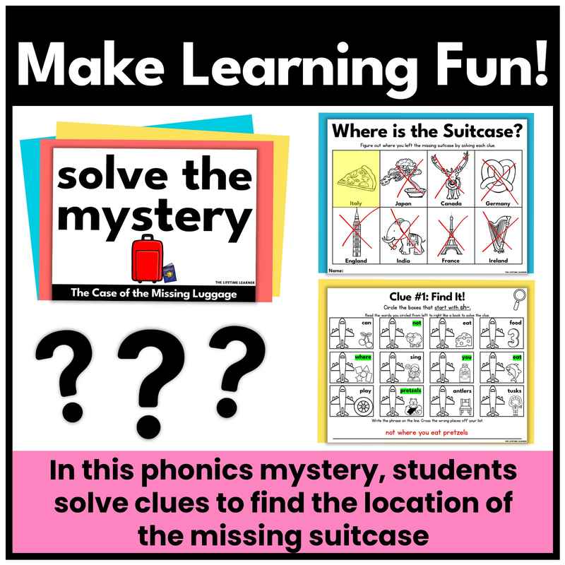 Travel Phonics Mystery Kindergarten | Beginning Digraphs