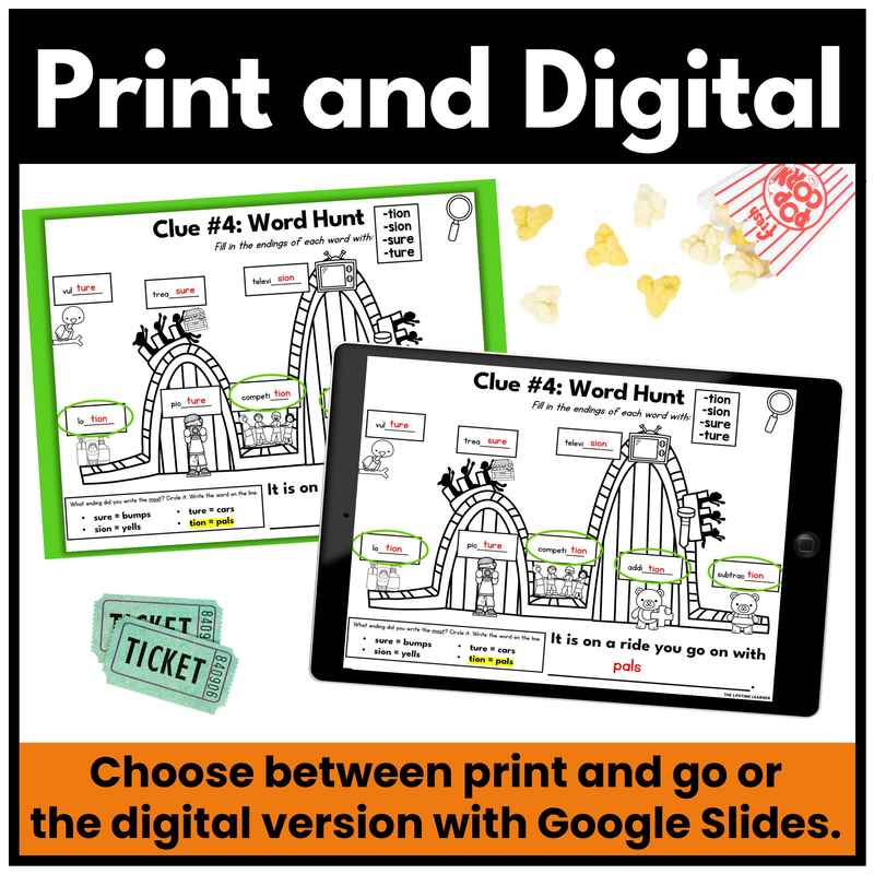 2nd Grade Phonics Theme Park Mystery Final Stable Syllable