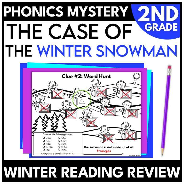 Winter Phonics Mystery 2nd Grade | Phonics Review Activity