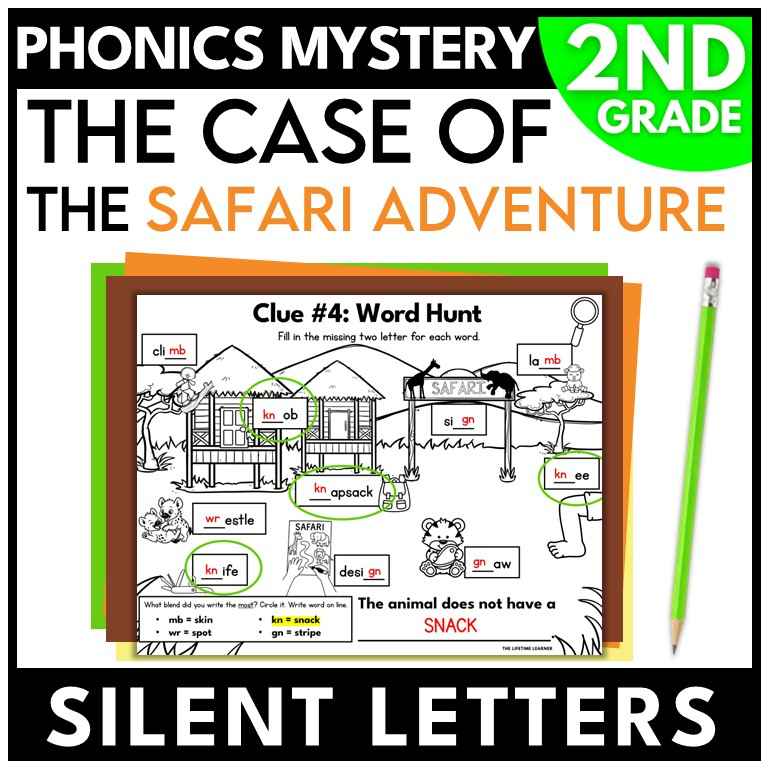 Safari Phonics Mystery 2nd Grade | Silent Letters Activity