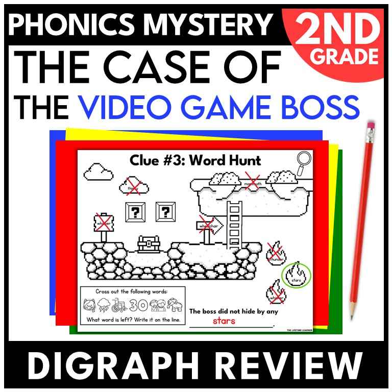 2nd Grade Phonics Video Game Mystery Digraphs