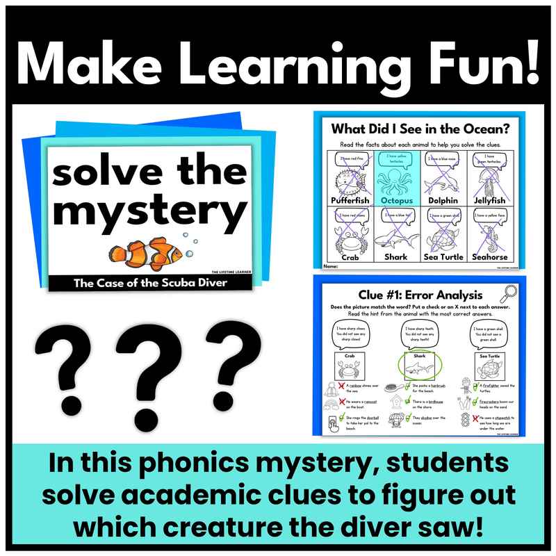 Ocean Phonics Mystery 2nd Grade | Compound Words Activity