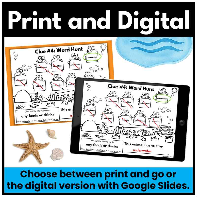 Ocean Phonics Mystery 2nd Grade | Compound Words Activity