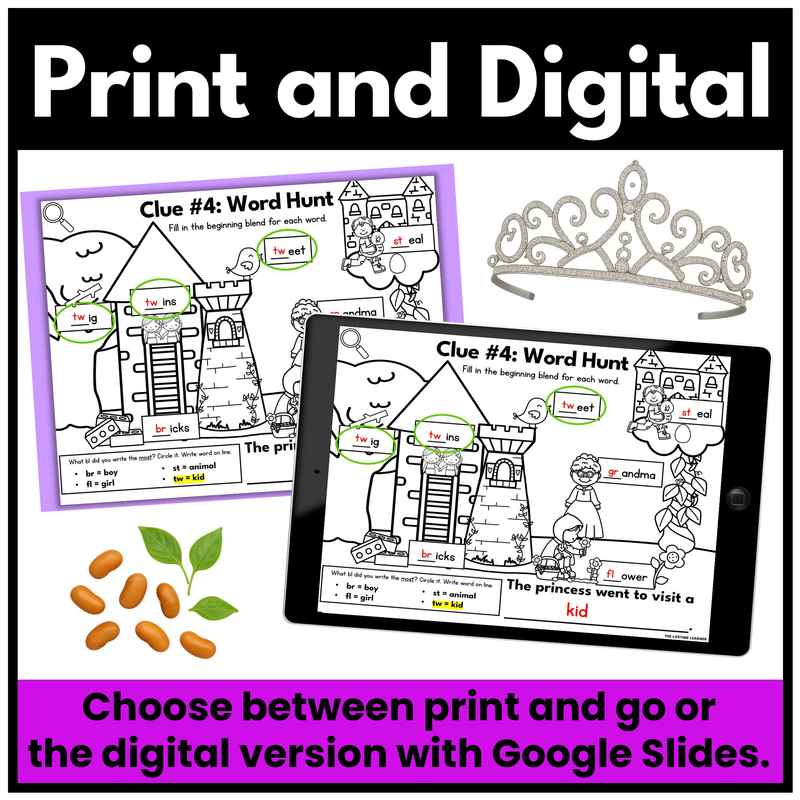 Fairy Tale Phonics Mystery 2nd Grade | Beginning Blends Activity