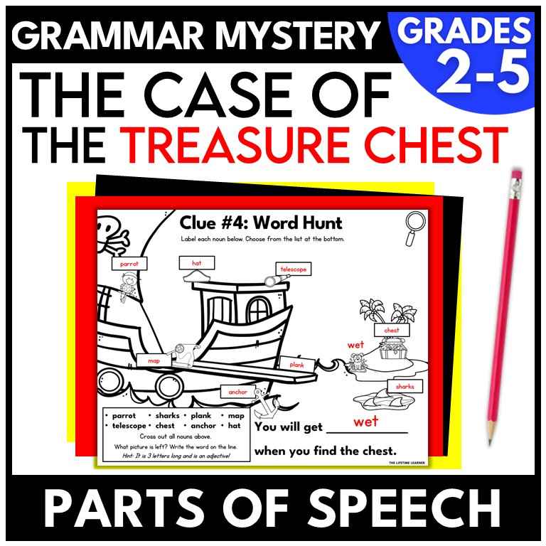 Pirate Parts of Speech Mystery | Escape Room Activity