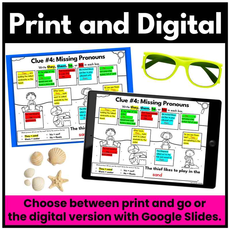 Summer Parts of Speech Mystery | Escape Room Activity