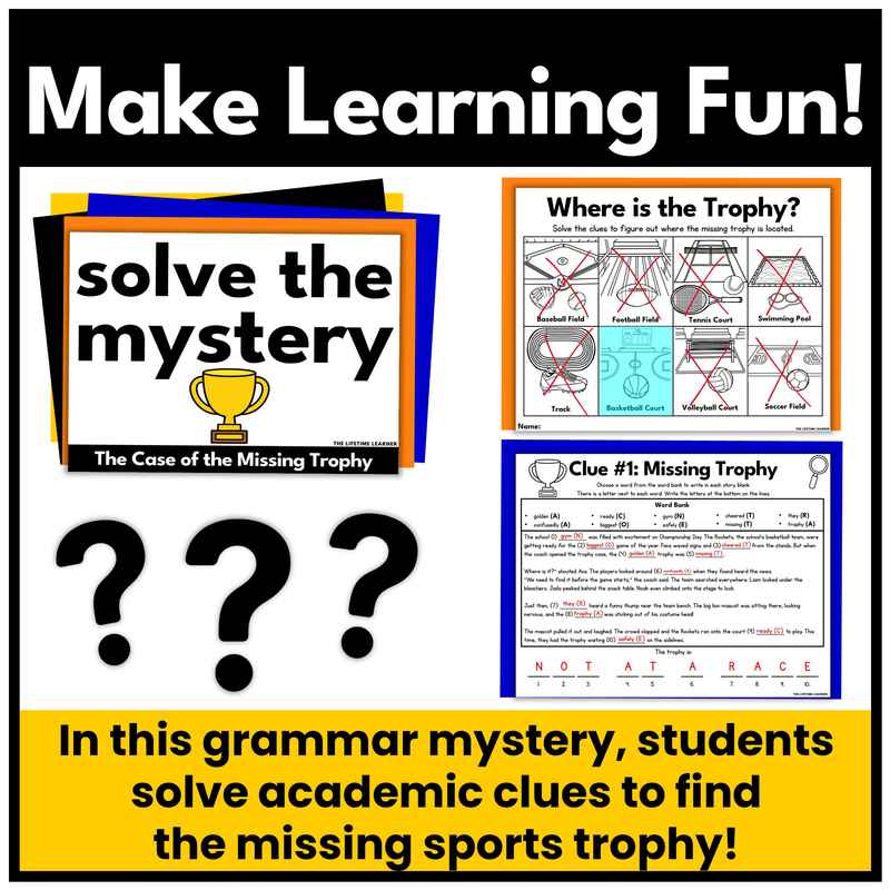 Sports Parts of Speech Mystery | Grammar Review Activity