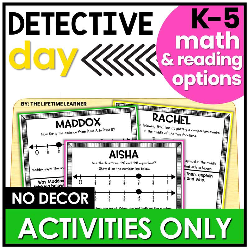 Detective Classroom Transformation Worksheets ONLY
