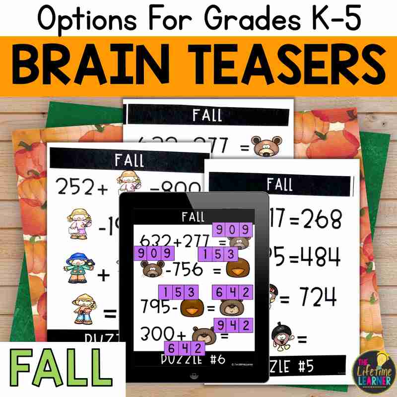 Fall Math Brain Teasers