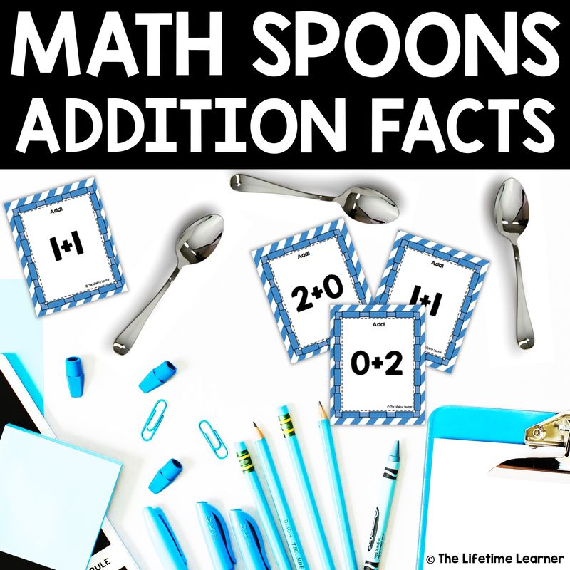 Addition Facts Math Spoons Card Game | Fun Review Activity