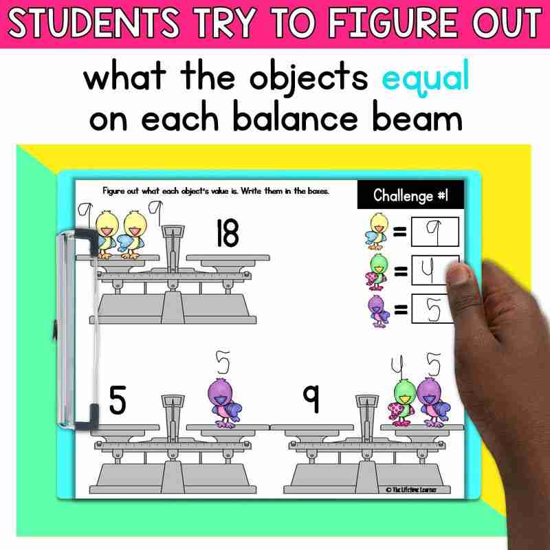 Spring Balance Beams Math Logic Puzzles