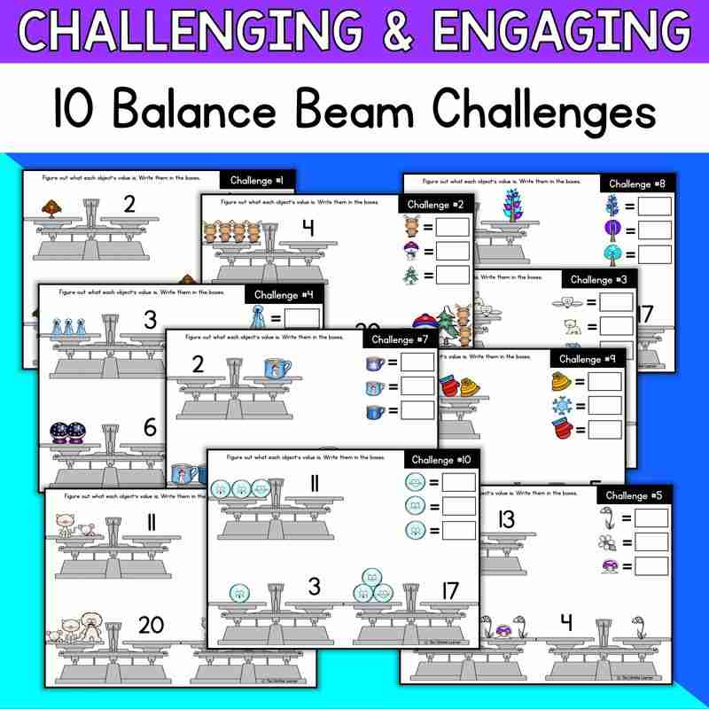 Winter Balance Beams Math Logic Puzzles