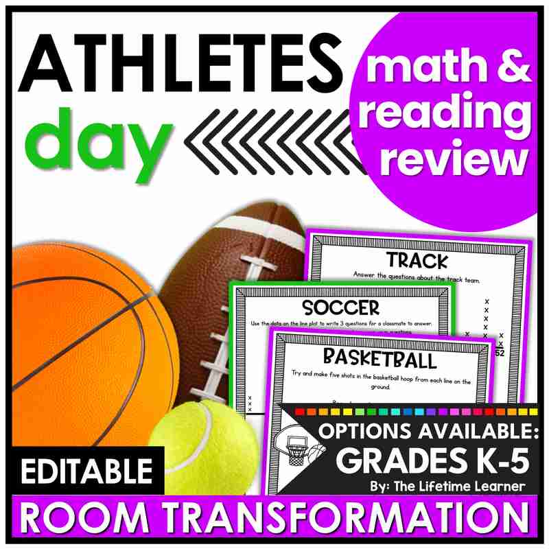 Sports Math and Reading Classroom Transformation Bundle