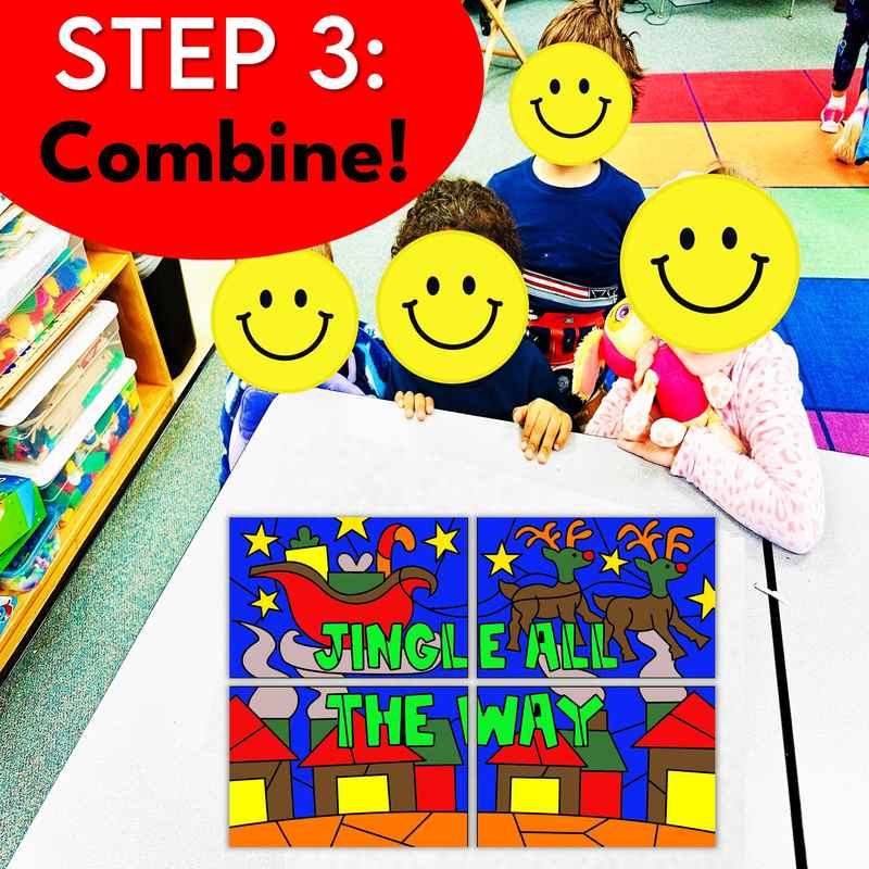 Christmas Math Coloring Activities | Collaborative Posters