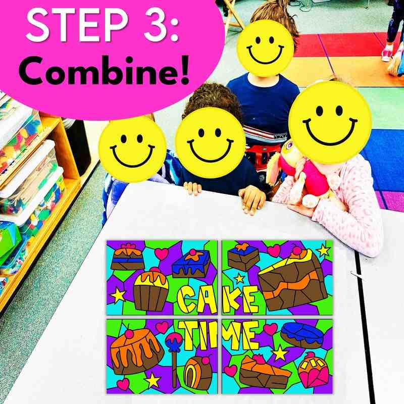 Sweets Math Coloring Activities | Collaborative Posters