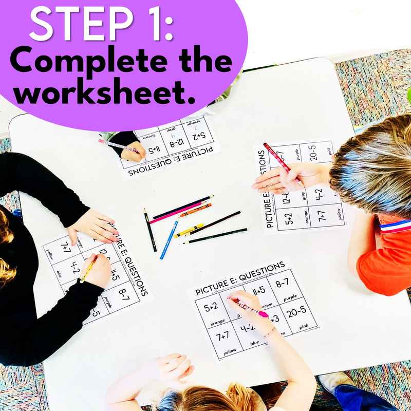 Winter Math Coloring Activities | Collaborative Posters